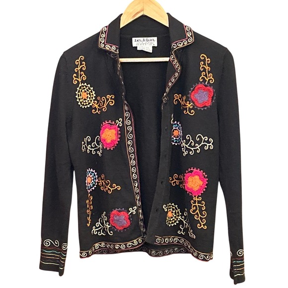 Jack B. Quick | Sweaters | Vintage Jack B Quick Embroidered Boho Floral ...